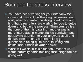 Nail the stress interview | PPT