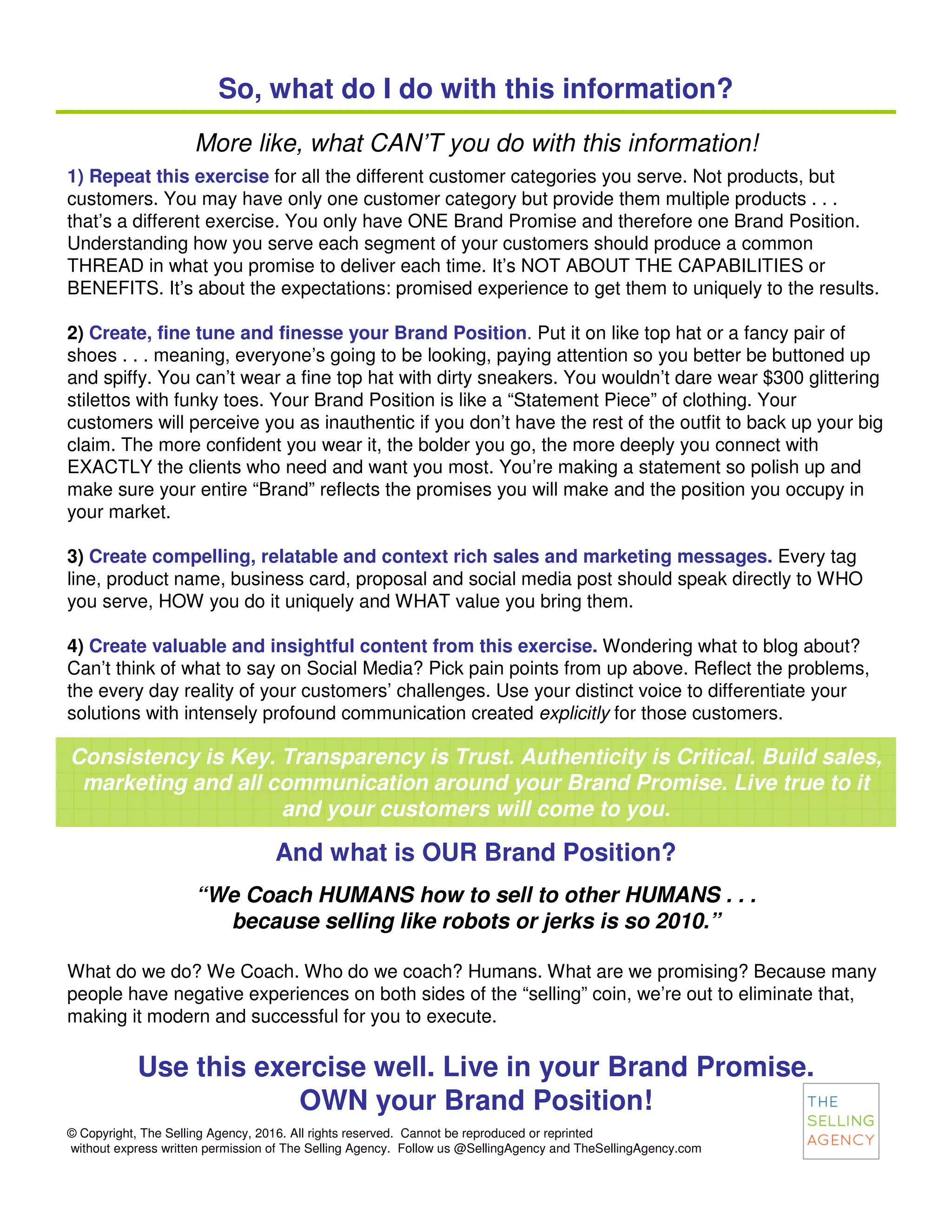 Brand Positioning and Content Strategy Worksheet | PDF