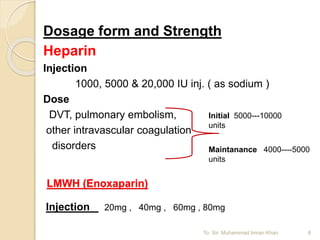 Heparin And Tranexamic acid | PPT