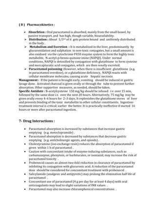 Drug profile of paracetamol | PDF