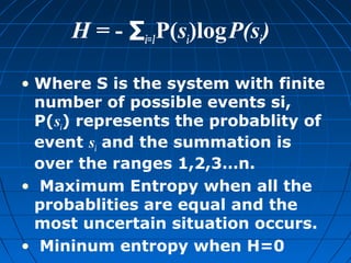 Entropy and its significance related to GIS | PPT