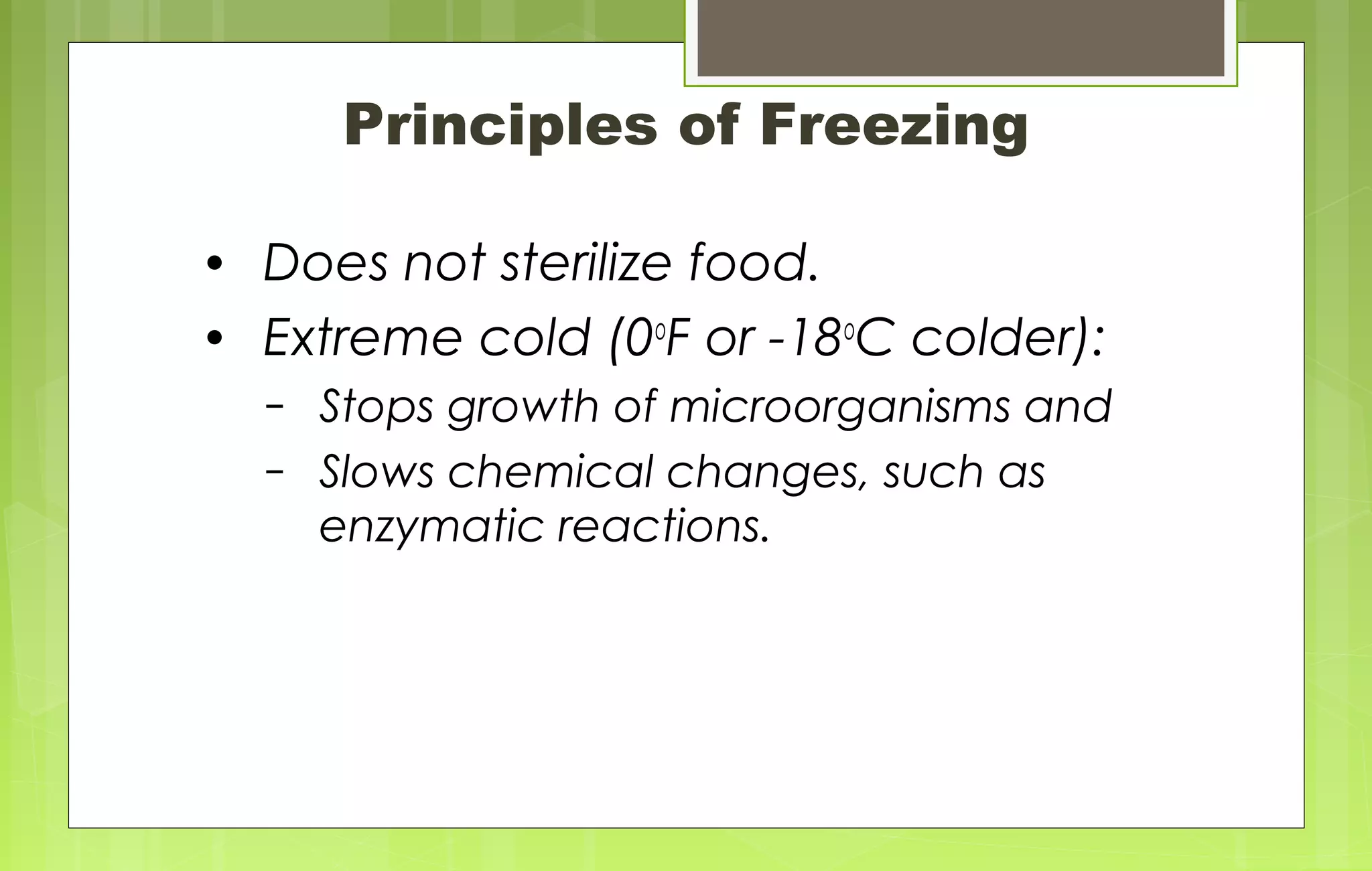Freezing of Fruits and Vegetables | PPT