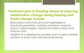 Freezing of Fruits and Vegetables | PPT
