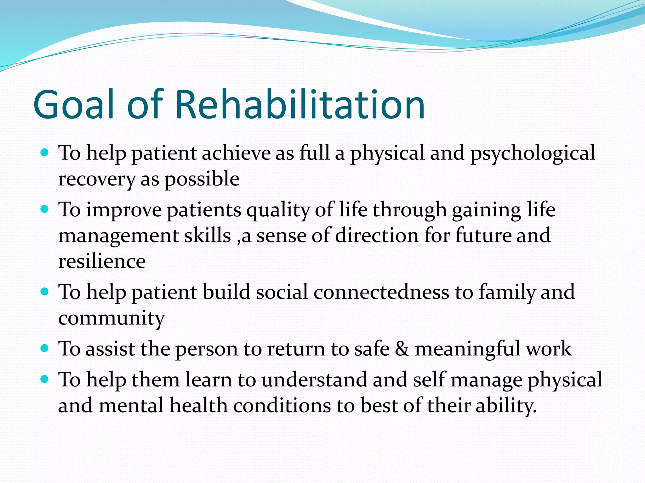 rehabilitation assignment | PPTX