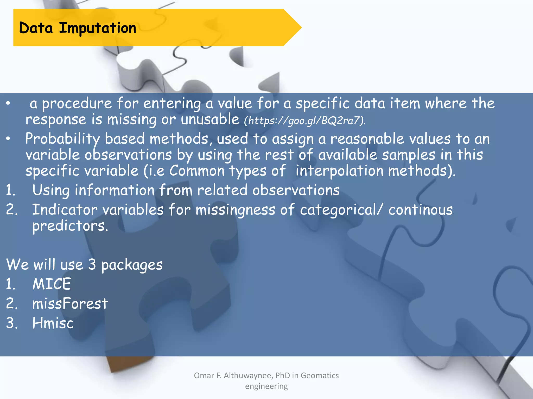 Missing Data And Data Imputation Techniques Pptx Computing Technology And Computing