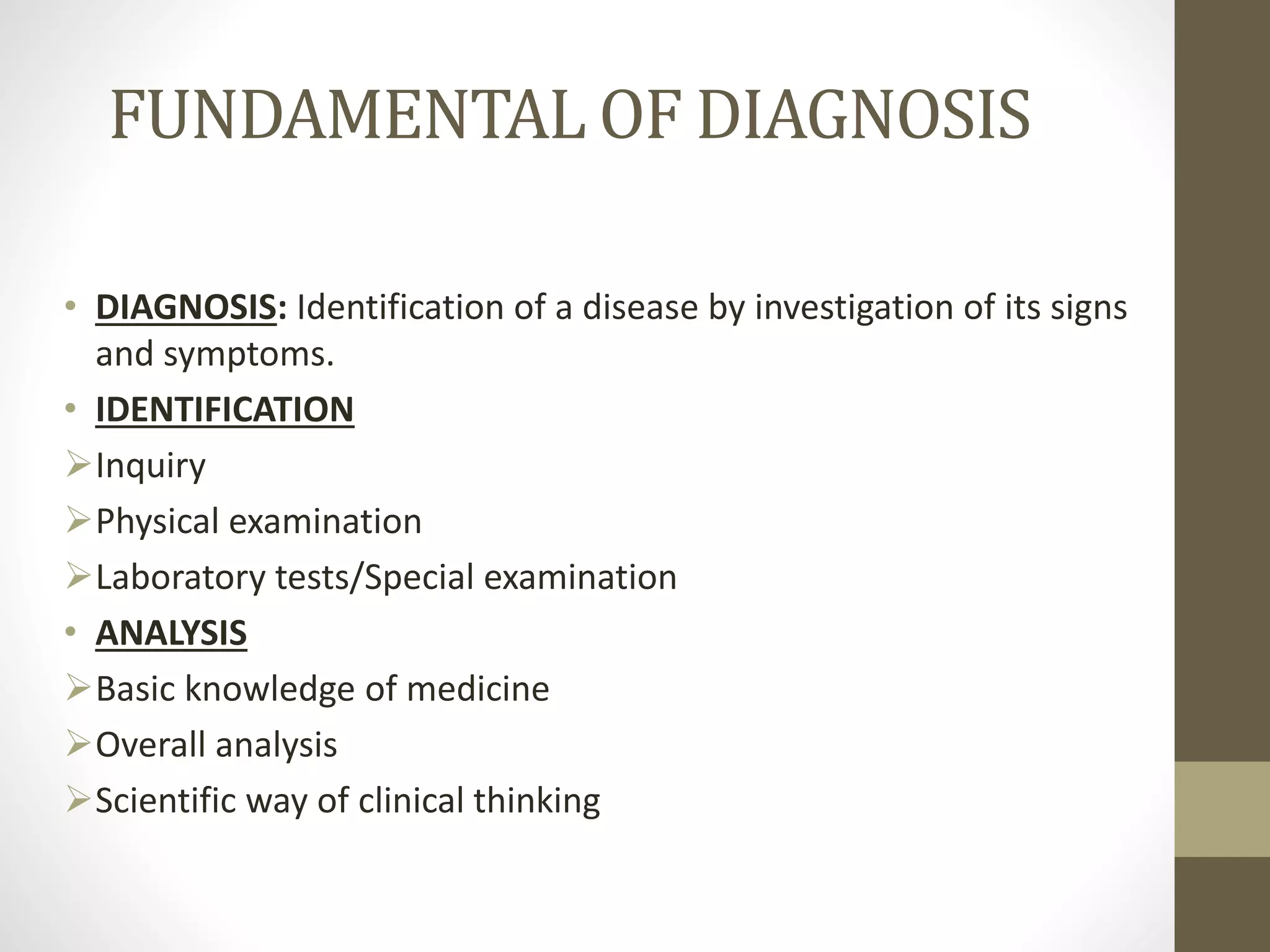 diagnosis of diseases | PPTX