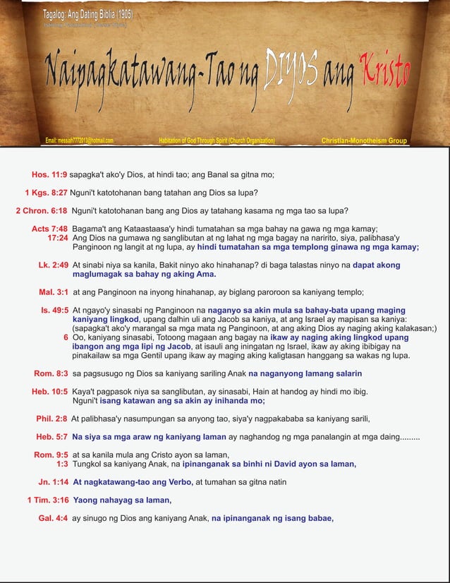 Naipagkatawang tao ng DIYOS ang kristo | PDF