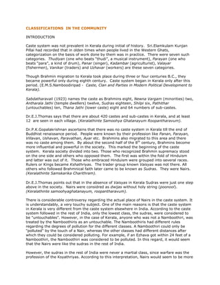 Nair classifiations | PDF