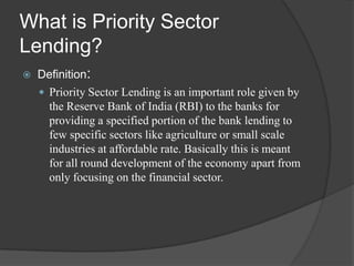 Nair committee report on priority sector advances | PPTX