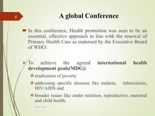 Nairobi Conference on Health Promotion: Promoting Health & Development ...