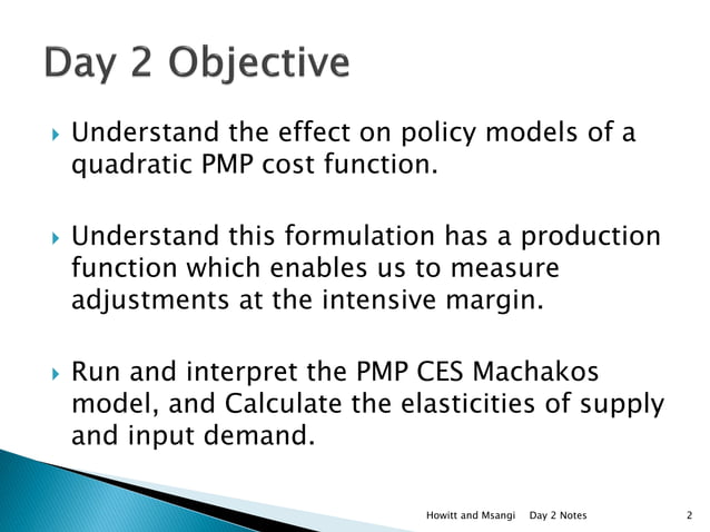 Biosight: Quantitative Methods for Policy Analysis: CES Production ...