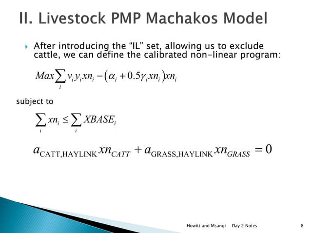 Biosight: Quantitative Methods for Policy Analysis: CES Production ...