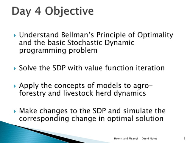 Biosight: Quantitative Methods for Policy Analysis: Stochastic Dynamic ...