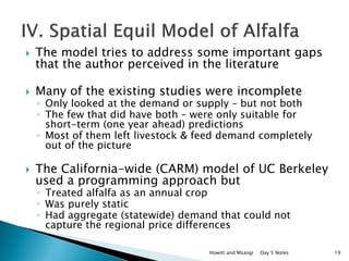 Biosight: Quantitative Methods for Policy Analysis: Multi Market Models ...