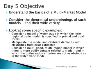 Biosight: Quantitative Methods for Policy Analysis: Multi Market Models ...