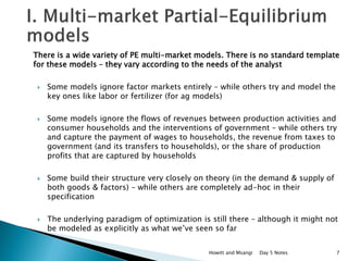 Biosight: Quantitative Methods for Policy Analysis: Multi Market Models ...