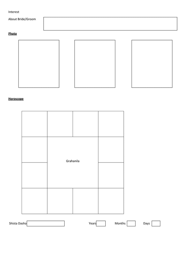 NairShree Matrimonial Profile Registration Form Ver 2.0 | PDF