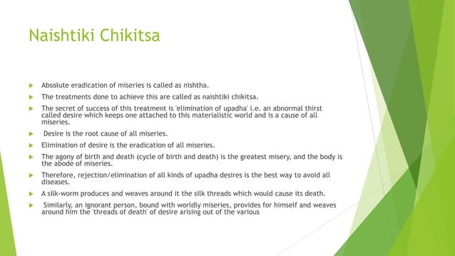 concept of naishtiki chikitsa in Ayurveda.pptx