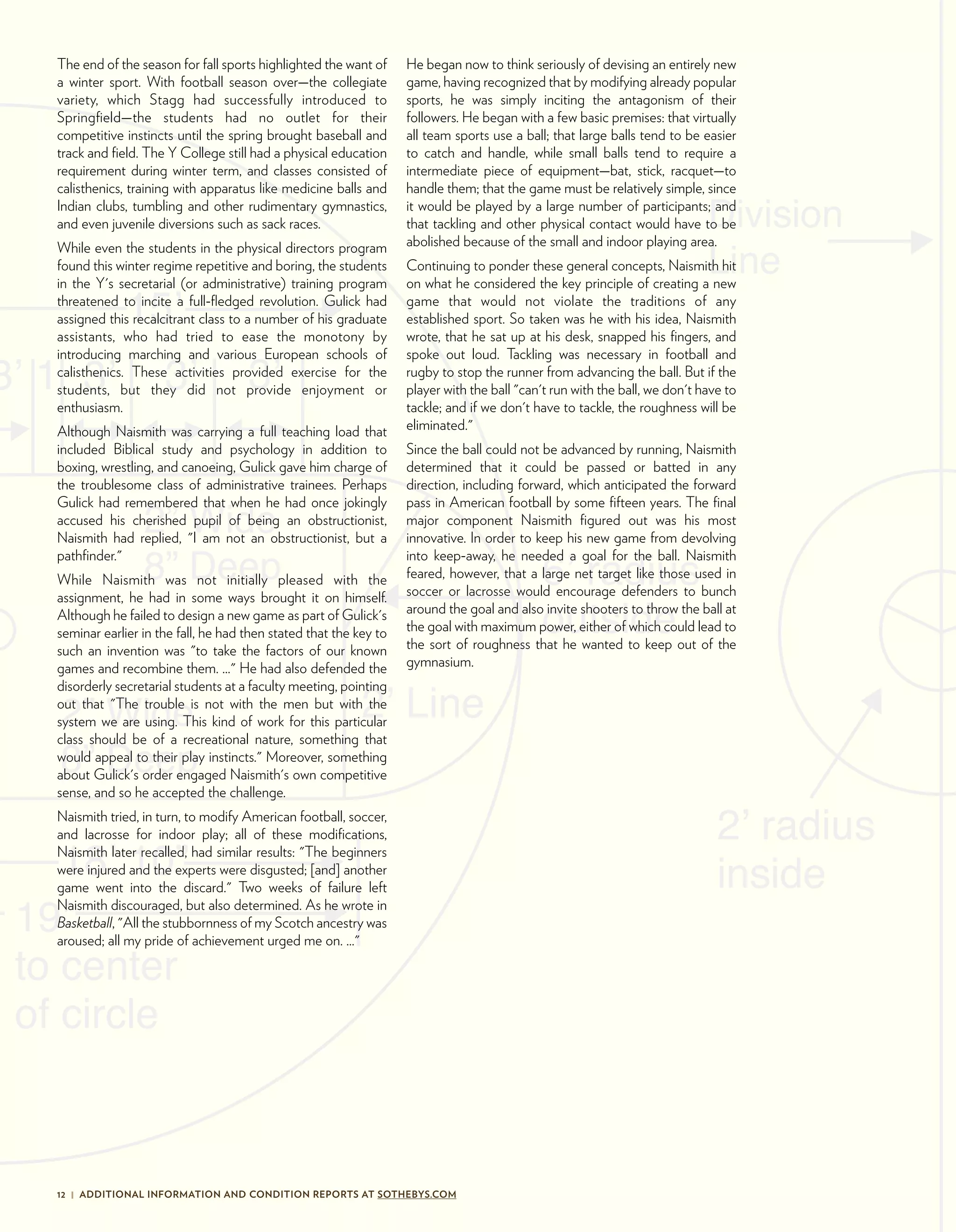 James Naismith’s Founding Rules of Basketball | PDF