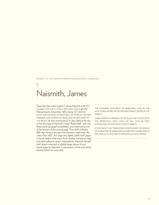 James Naismith’s Founding Rules of Basketball | PDF