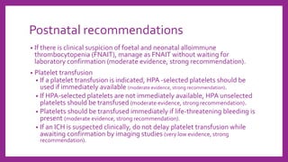 Foetal and neonatal alloimmune thrombocytopenia | PPTX