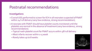 Foetal and neonatal alloimmune thrombocytopenia | PPTX