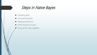 Machine Learning - Naive bayes | PPTX