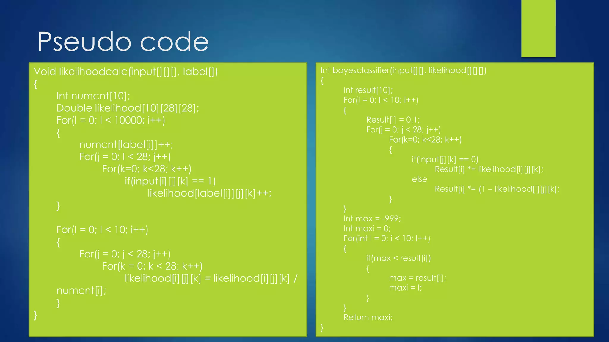 Naive bayes classifier - digit recognition | PPT Naive bayes classifier - digit recognition | PPT