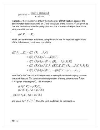Naive bayes classifier | DOCX