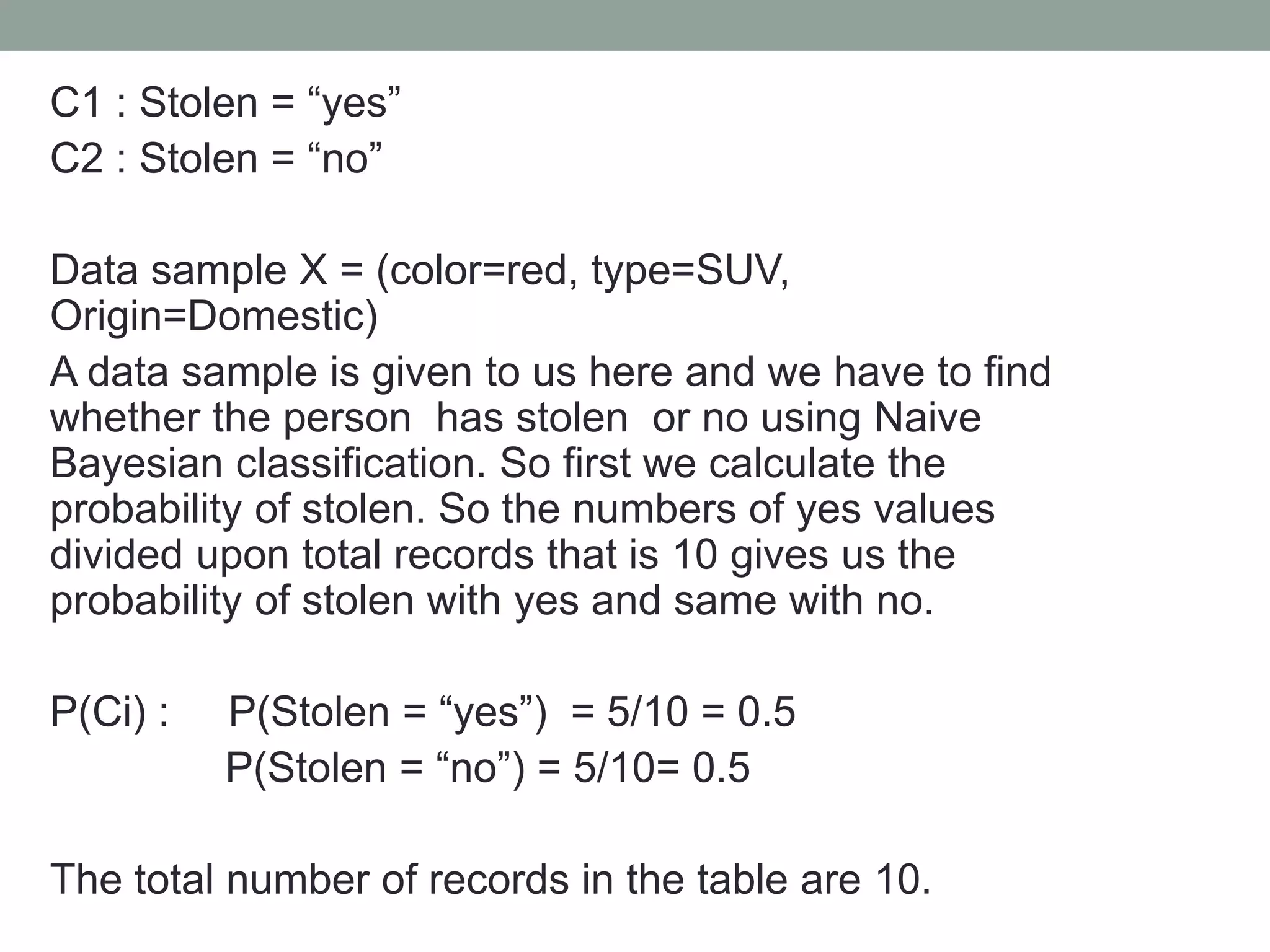 Naive bayesian classification | PPTX