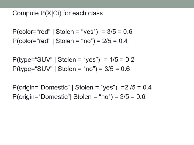 Naive bayesian classification | PPTX