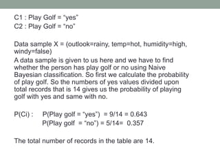 Naive bayesian classification | PPTX