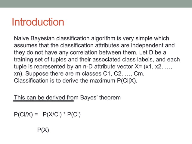 Naive bayesian classification | PPT