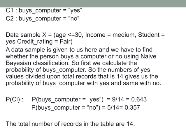 Naive bayesian classification | PPTX