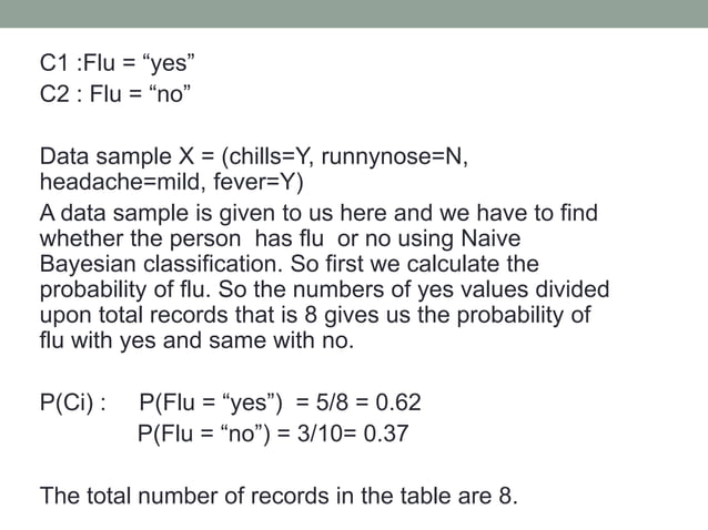 Naive bayesian classification | PPTX