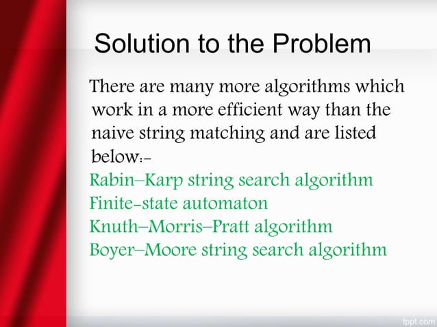 Naive string matching | PPTX | Technology & Computing