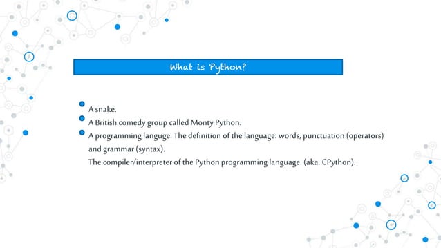 Python Course Basic | PPTX