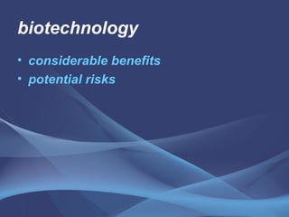 Biotechnology for Health and Food Security [Najat Mokhtar, Hassan II ...