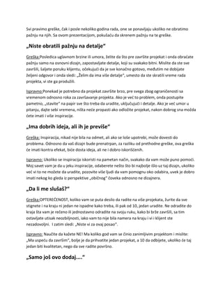 Najčešće greške dizajnera i kako da ih izbegnete | DOCX