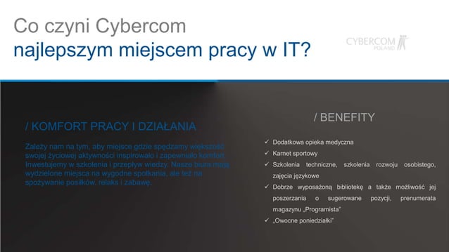 Najlepsze miejsce pracy w IT | PPTX