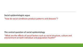 Epidemiologi Sosial -Pengantar (Social Epidemiology-An Introduction) | PDF