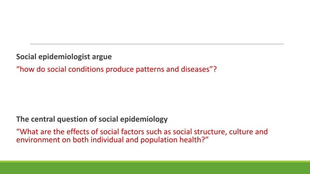 Epidemiologi Sosial -Pengantar (Social Epidemiology-An Introduction) | PPT