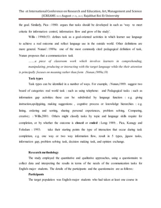 Needs Analysis of Communication Tasks for English-Major Students at Roi ...