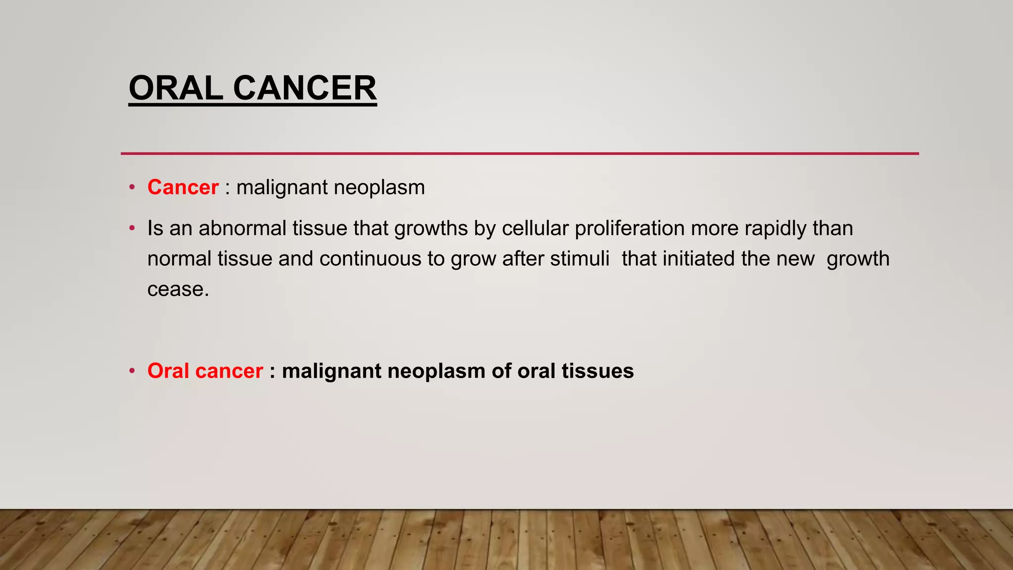 oral cancer | PPTX