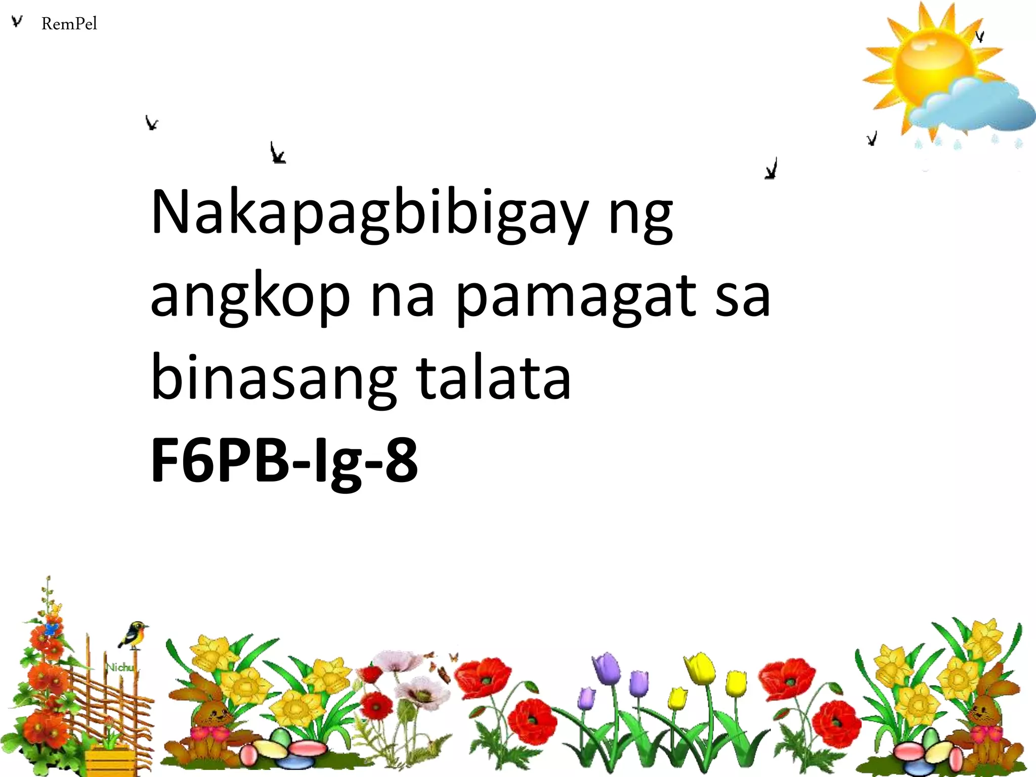 Nakapagbibigay ng angkop na pamagat | PPTX
