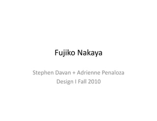 Fujiko Nakaya | PPT