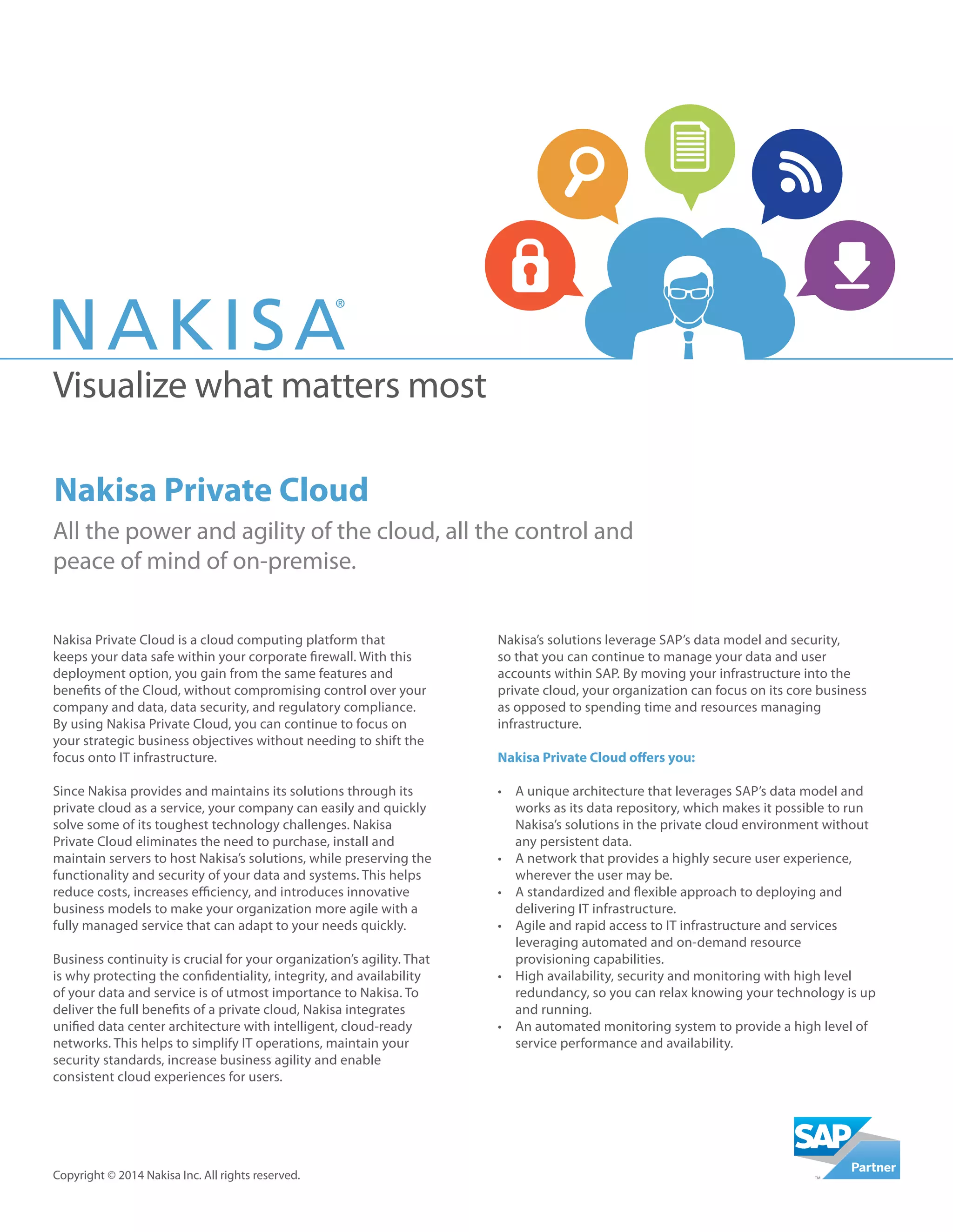 Nakisa Brochure (One-pager) - Private Cloud | PDF | Cloud Computing | Internet