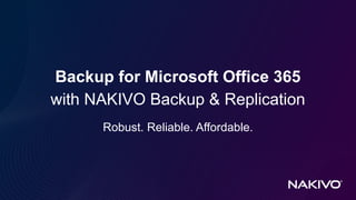 Nakivo backup for microsoft 365 | PDF