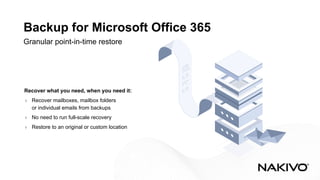 Nakivo backup for microsoft 365 | PDF