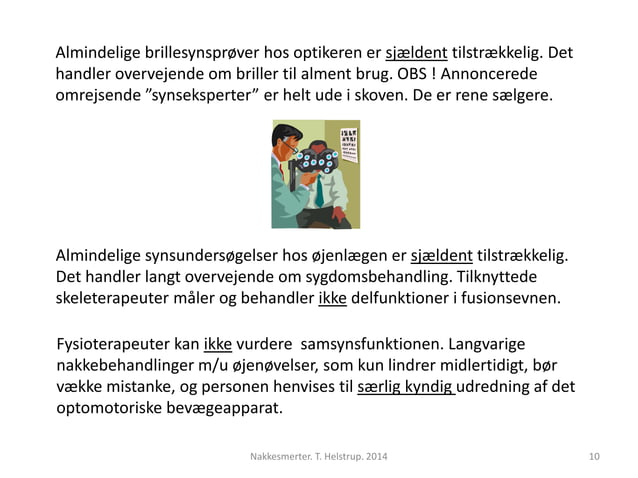 Nakkesmerter og øjenfejl | PPTX